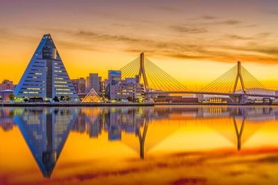 'Aomori City, Japan skyline at dusk' Photo | AllPosters.com