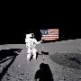 'Apollo 14 Astronaut Alan B Shepard Stands by the US Flag on the Lunar ...