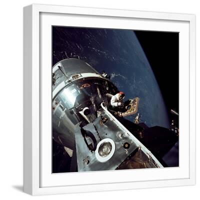 'Apollo 9 Astronaut Dave Scott Stands in Open Hatch of Command Module ...
