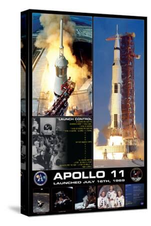 'Apollo II Launch' Stretched Canvas Print | AllPosters.com