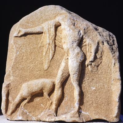 'Apollo with Deer, Votive Relief from Dionysion on Thassos, Greece ...