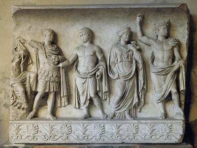 'Apotheosis of Augustus, Fragment of Marble Relief Ad' Giclee Print ...