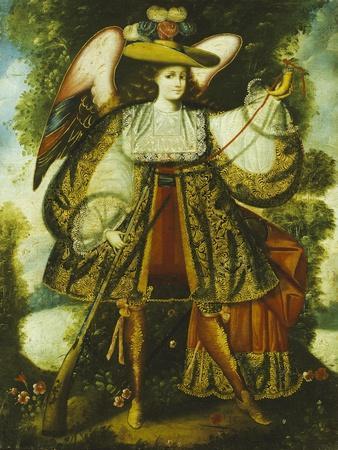Arcangel Con Arcabuz Y, Cuzco School, 18th Century Giclee Print ...