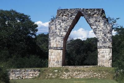 Arch at the Entrance to the City, Archaeological Site of Kabah, Yucatan ...