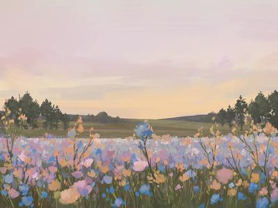 Sunset Fields - Rise Giclee Print - Aria Ellis | AllPosters.com