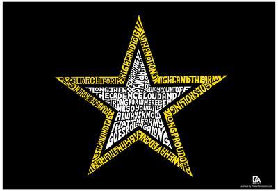 'Army Song Lyrics Star Poster' Prints | AllPosters.com