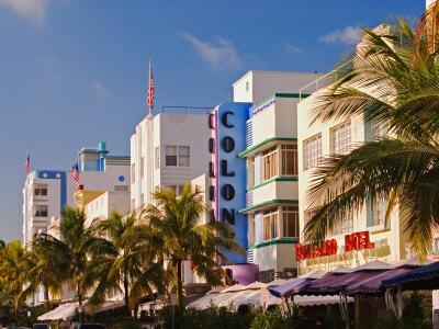 'Art Deco District of South Beach, Miami Beach, Florida' Photographic ...