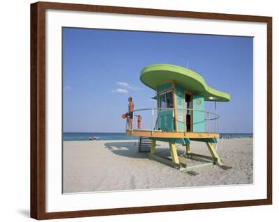 'Art Deco Style Lifeguard Hut, South Beach, Miami Beach, Miami, Florida ...