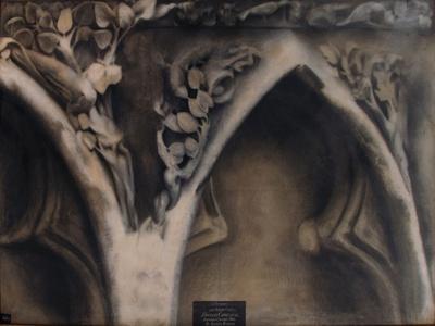Study of Arch Mouldings, Spandrel and String Course, Bourges Cathedral ...