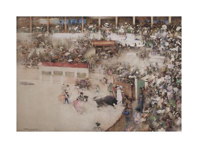 The Little Bull Fight, "Bravo Toro!" Premium Giclee Print - Arthur ...