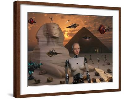 'Artist's Concept of the Pyramids and Sphinx Being Built by an Advanced ...