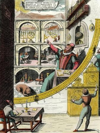 'Astronomer Tycho Brahe, Aged 40, with Astronomical Instruments ...