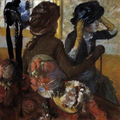 'At the Milliner by Edgar Degas' Giclee Print | AllPosters.com
