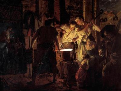 'Atelier De Marechal Ferrant in the 18Th Century Painting by Joseph ...
