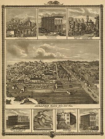 'Atlantic, Iowa - Panoramic Map' Print - Lantern Press | AllPosters.com