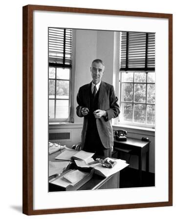 'Atomic Scientist J. Robert Oppenheimer Standing in His Office after ...