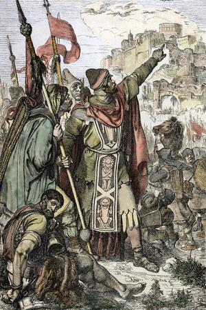 'Attila Shows to His Soldiers the City of Aquileia before the ...