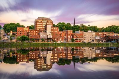 'Augusta, Maine, USA downtown skyline on the Kennebec River' Photo ...