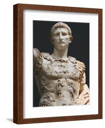 'Augustus (61 Bc-14 Ad). First Roman Emperor, Marble Statue of Augustus ...
