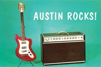 'Austin Rocks Electric Guitar and Amp' Prints | AllPosters.com