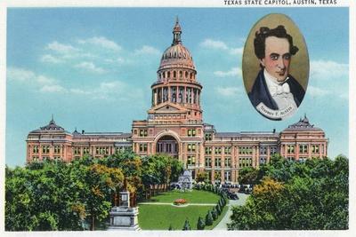 'Austin, Texas - Exterior View of the State Capitol Building, Portrait ...