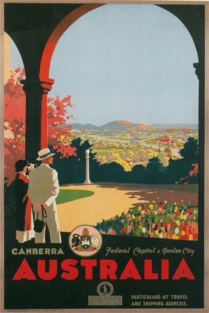 'Australia Travel Poster, Canberra' Posters | AllPosters.com