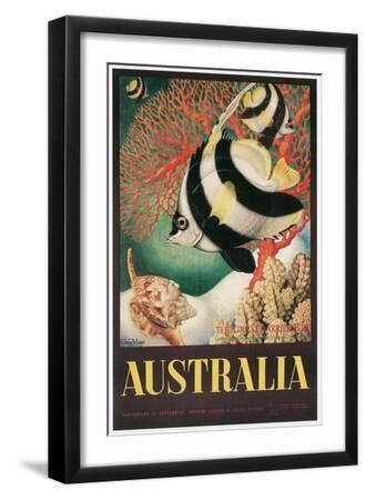 'Australia Travel Poster, Great Barrier Reef' Posters | AllPosters.com