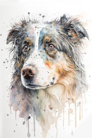 'Australian Shepherd Portrait' Prints - Lana Kristiansen | AllPosters.com
