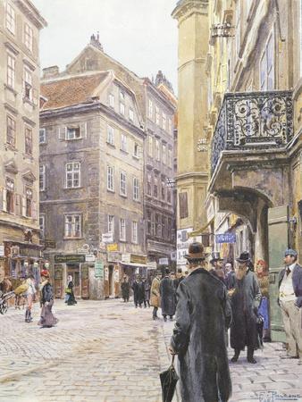 'Austria, Vienna, Jewish Quarter in Vienna, 1906' Giclee Print - Franz ...