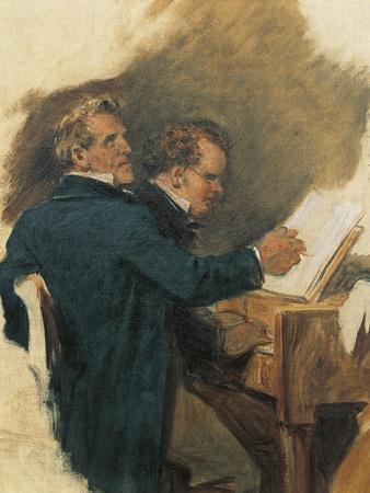 Austria, Vienna, Painting of Performance of Franz Peter Schubert in ...