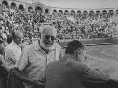 'Author Ernest Hemingway with Friend at Spanish Toreadors' Premium ...