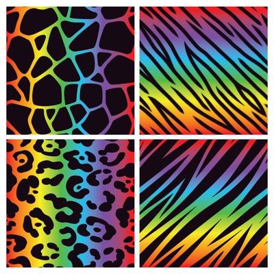 'Rainbow Animal Print Background Collection' Posters - Avel Krieg ...