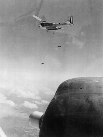 'B-26 Bomber Dropping Bombs' Photographic Print | AllPosters.com