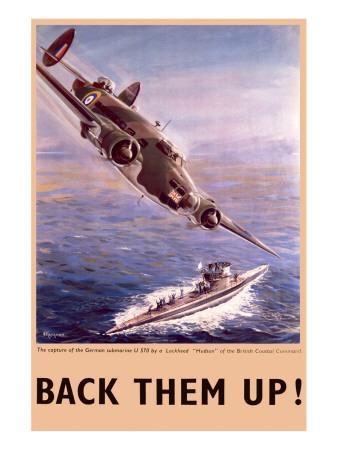 'Back Them Up! Capture of a Submarine by a Lockheed Hudson' Premium ...