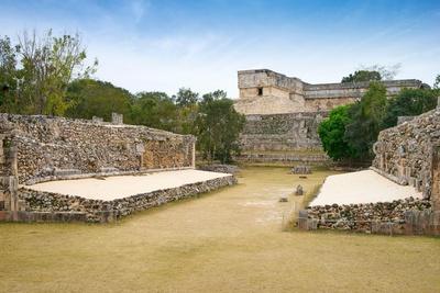'Ball Court, Uxmal Archaeological Site, Uxmal, Yucatan, Mexico' Photo ...
