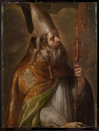 'Bishop Saint, mid 17Th Century (Oil on Canvas)' Giclee Print ...