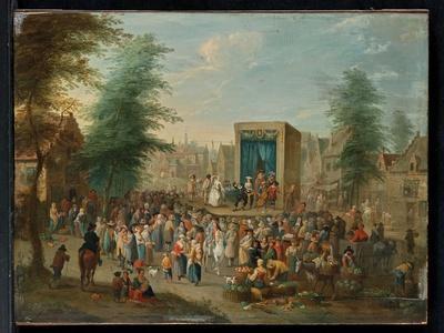 'La Commedia Dell'arte (Oil on Panel)' Giclee Print - Balthasar Beschey ...