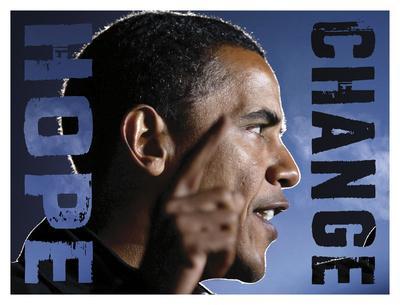 'Barack Obama: Hope, Change' Poster - Celebrity Photography ...