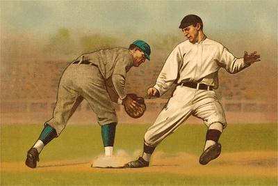 Base Runner Tagging Up | AllPosters.com