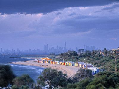 'Bathing Huts, Port Phillip Bay, Melbourne, Victoria, Australia ...