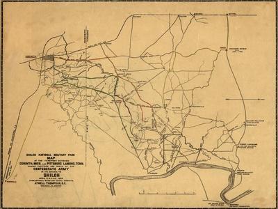 'Battle of Shiloh - Civil War Panoramic Map' Print - Lantern Press ...