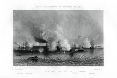 'Battle of the 'Monitor' and the 'Merrimack, Hampton Roads, Virginia, 9 ...