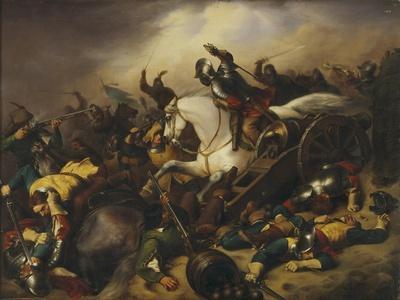 'Battle Scene from the Thirty Years' War, 1844' Giclee Print - A ...