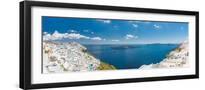 Beautiful panoramic view of picturesque town in Santorini, caldera and ...