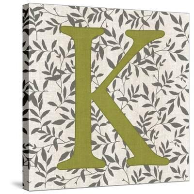'Leafy Letter - K' Stretched Canvas Print - Belle Poesia | AllPosters.com