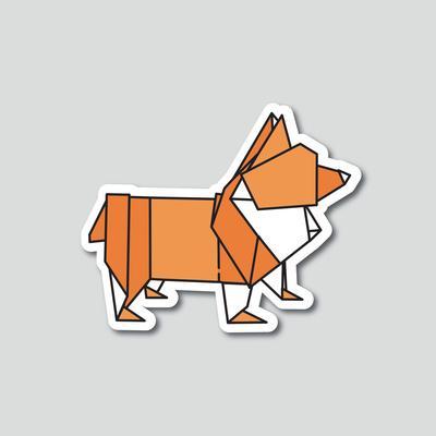 'Origami Dogs_Wesh Corgi' Prints - Benitta | AllPosters.com