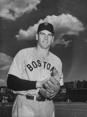 'Red Sox Player Dave Ferriss Posing with Glove in His Hands' Premium ...