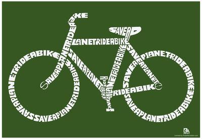'Bicycle Text Poster' Prints | AllPosters.com