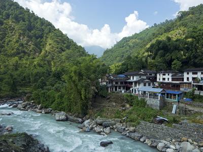'Birethanti Village, and Modi River Valley, Annapurna Sanctuary Region ...