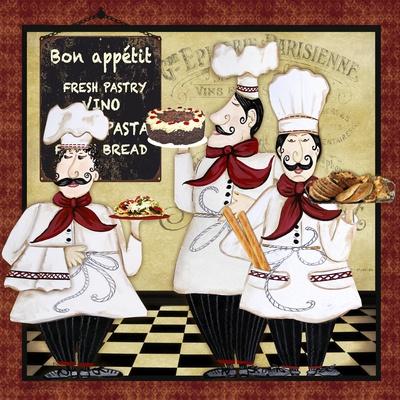 'Bistro French Chefs-A' Giclee Print - Jean Plout | AllPosters.com
